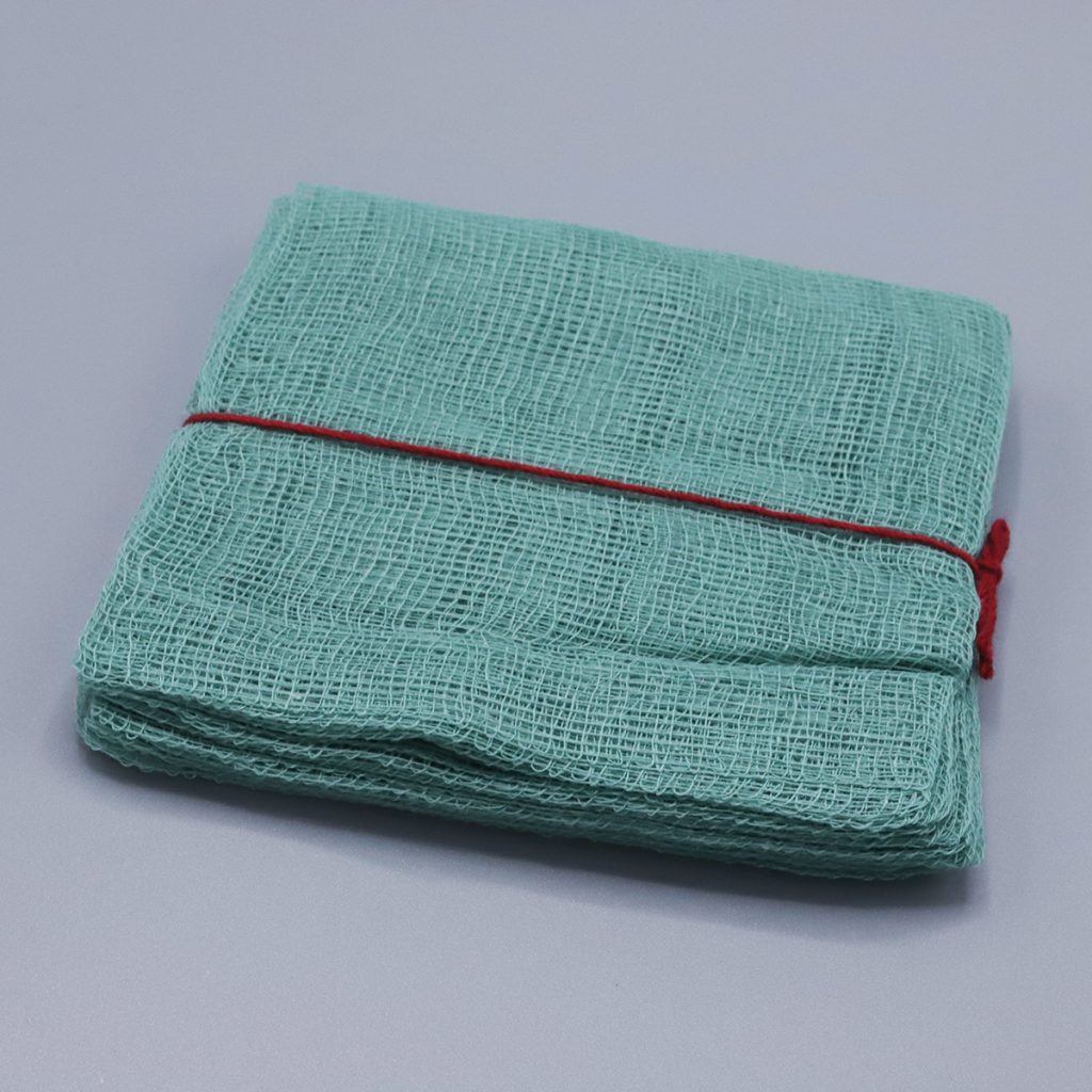 XRD Swabs (Tied 5s) BP - 12ply Green - 10cm x 10cm