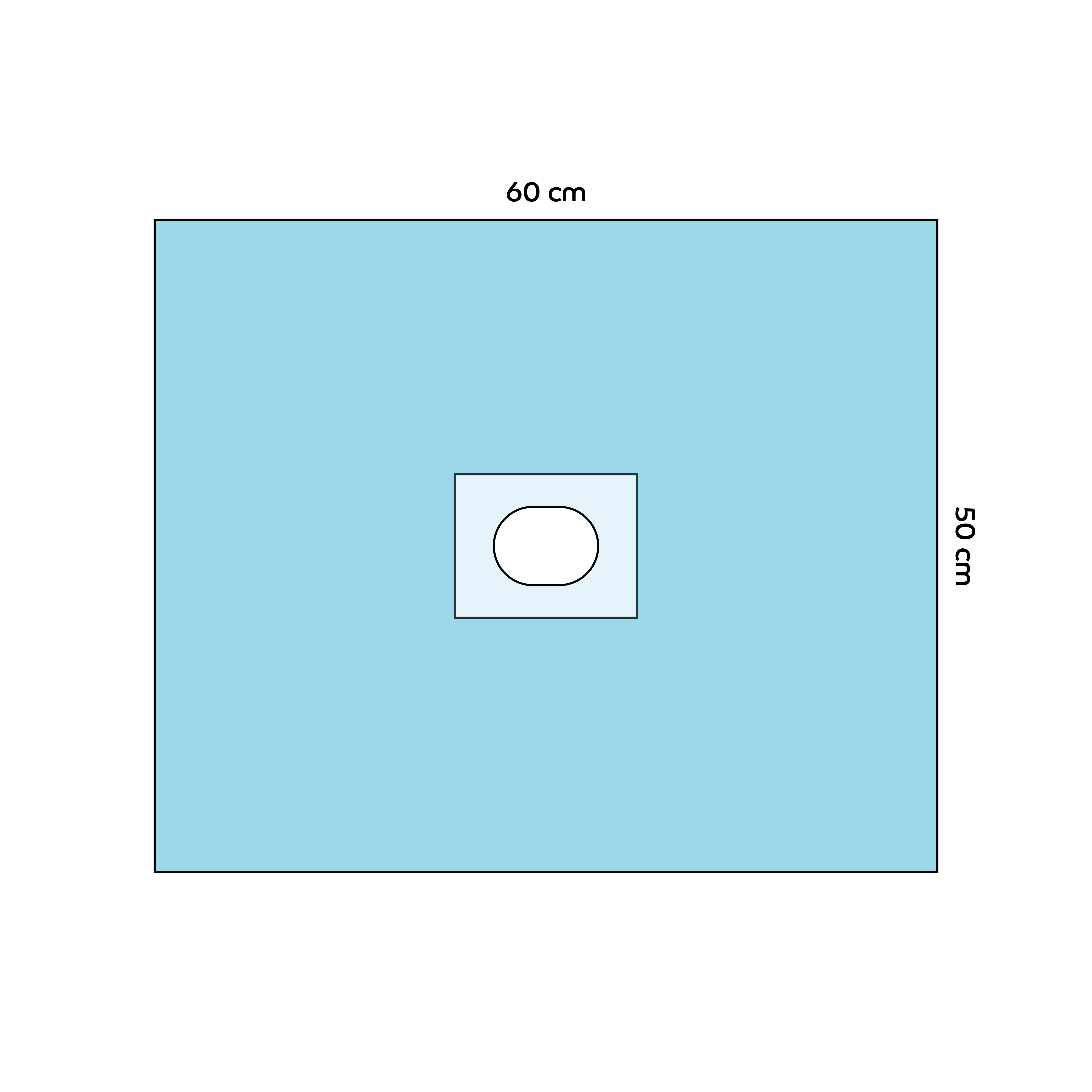 Sterile Self Adhesive fenestrated drape