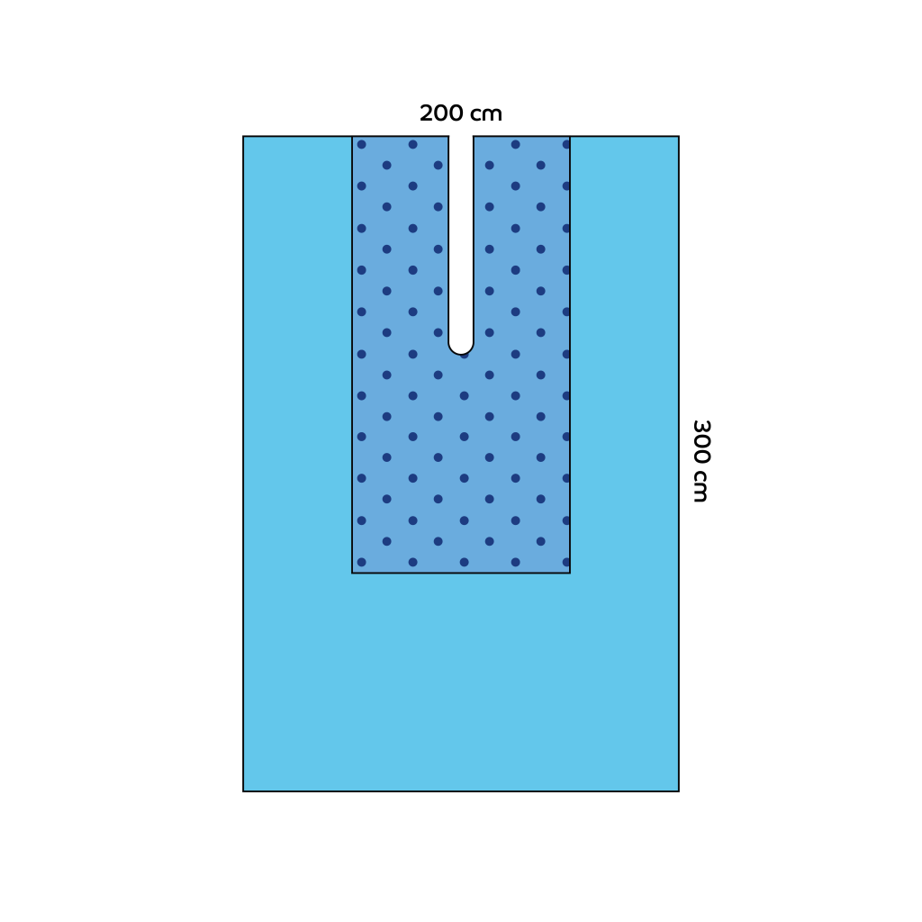 Vertical Isolation Drape - Incise + pouch