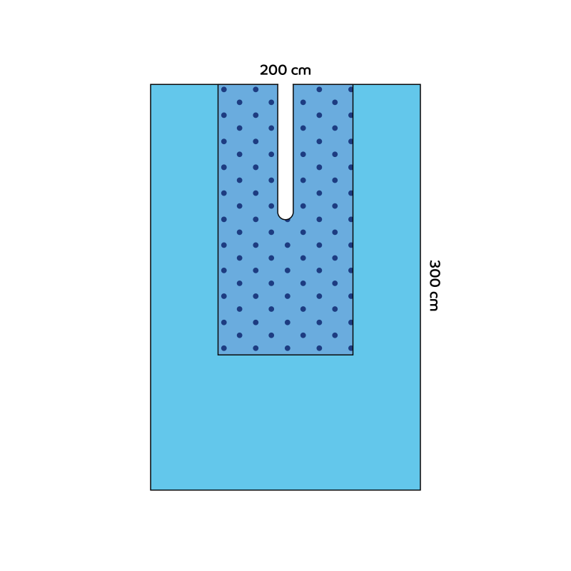 Vertical Isolation Drape - Incise + pouch