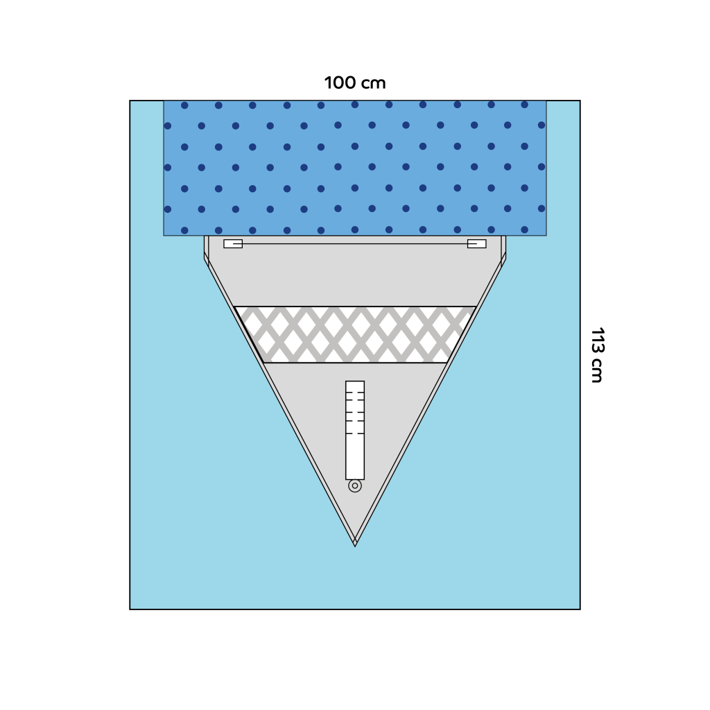 Sterile Reinforced Underbuttock drape 100 x 113cm