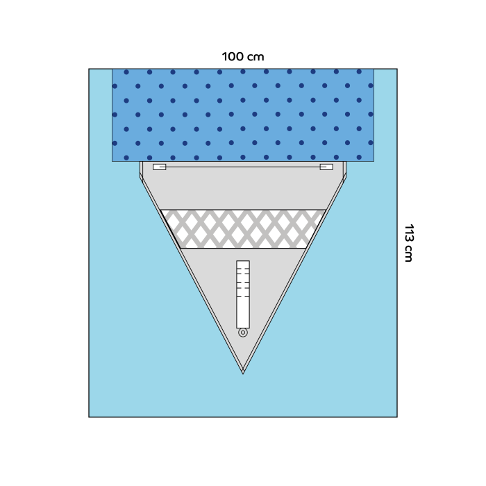 Sterile Reinforced Underbuttock drape 100 x 113cm