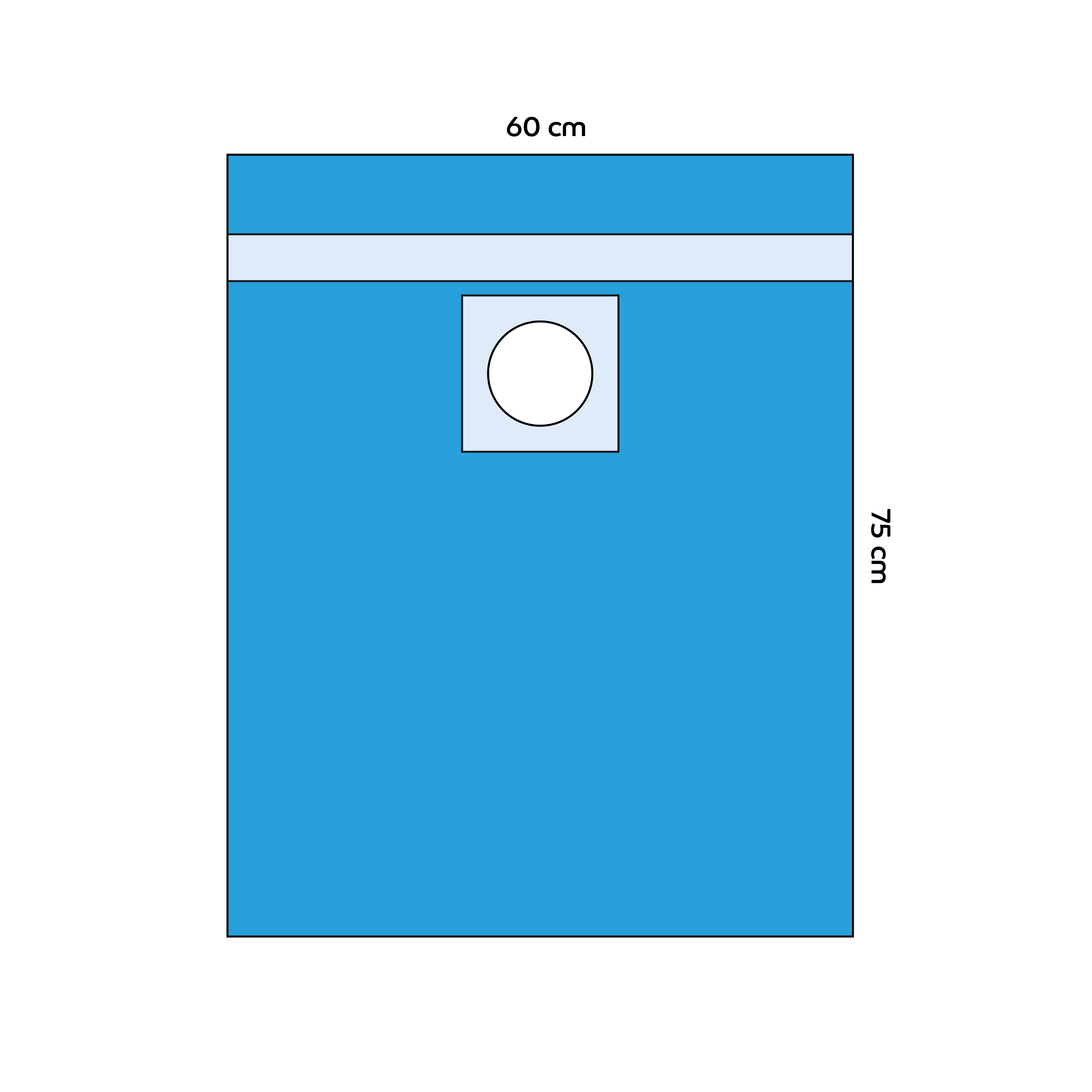 Sterile Epidural drape self adhesive