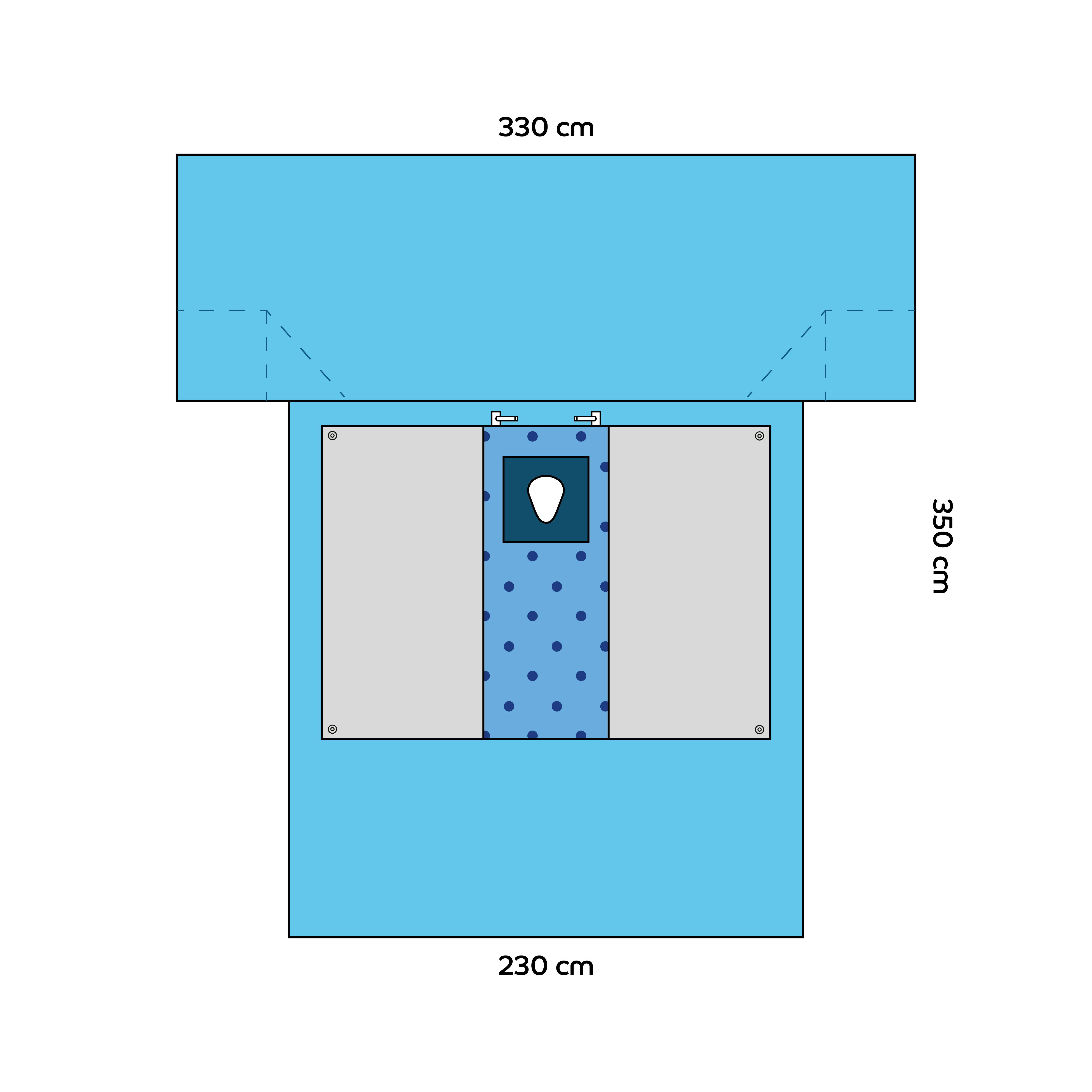 Full patient hip drape with pear shaped fenestration and aneasthetic ...
