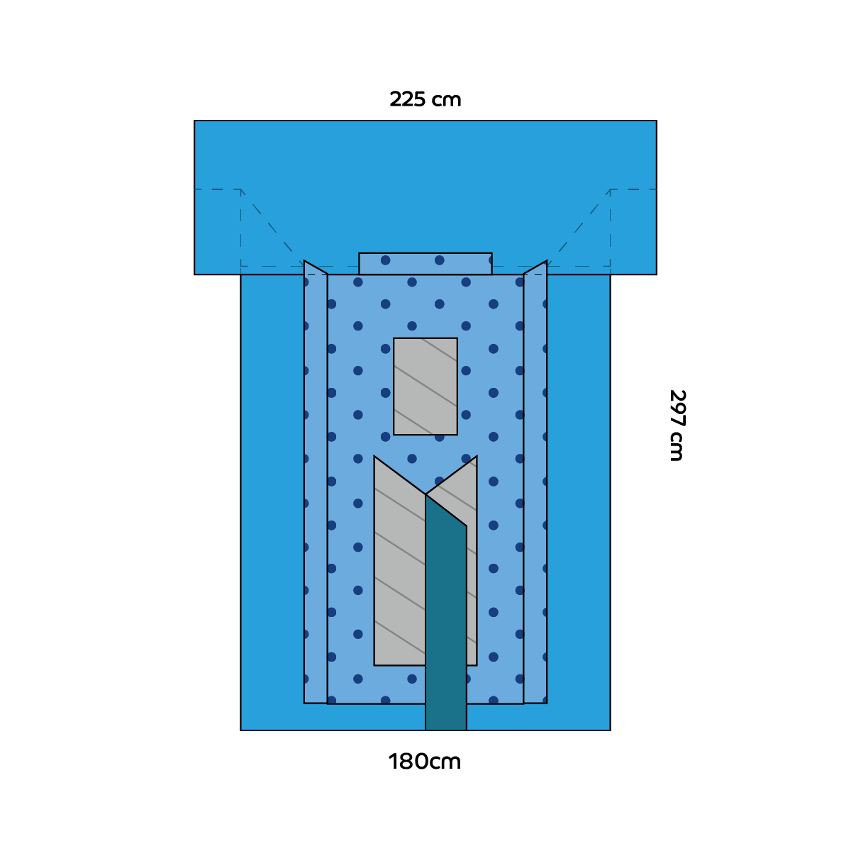 Sterile Cardiac Drape with incise
